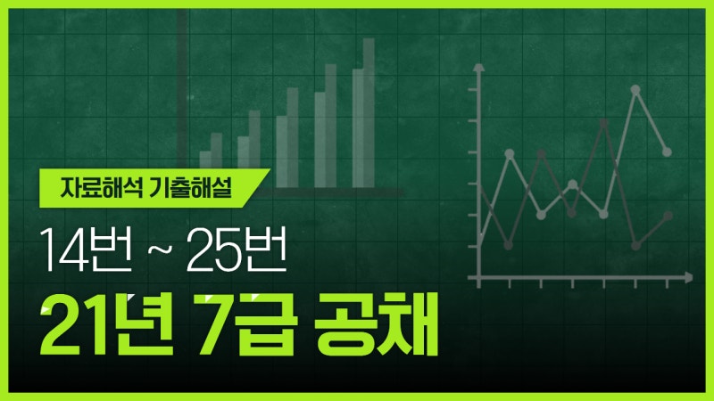 21년 7급 PSAT 자료해석 기출해설 2 (14~25번)